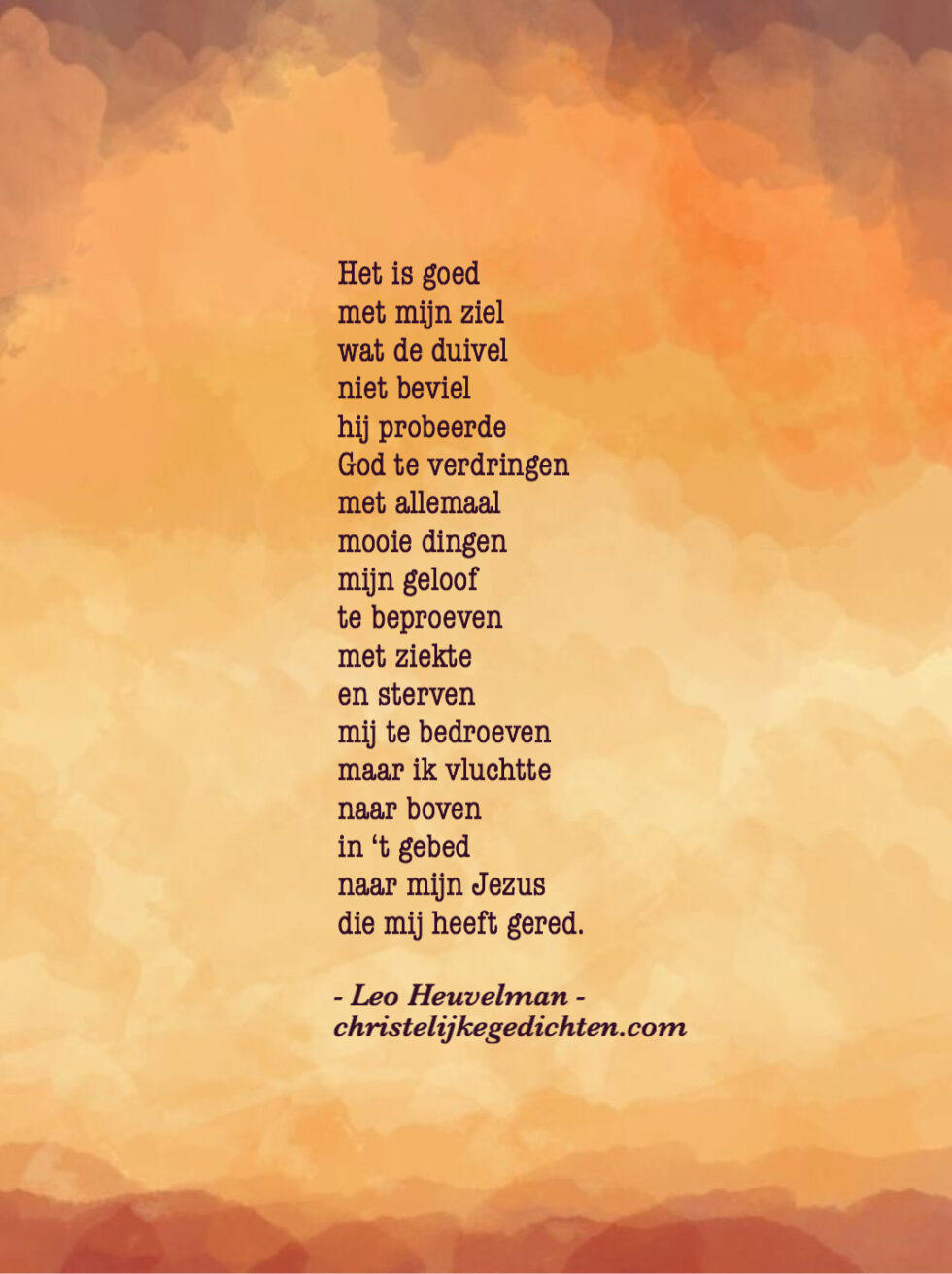 Het is goed - Christelijke Gedichten